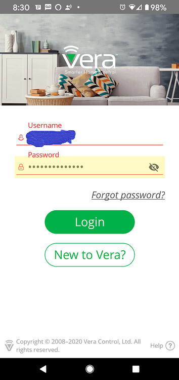 Unable to login to my vera account on home.getvera.com - General Vera ...